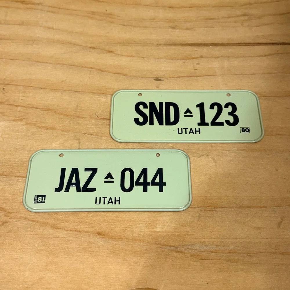 Unbranded | Art | Utah Vintage Novelty Bicycle License Plate Green 98s ...